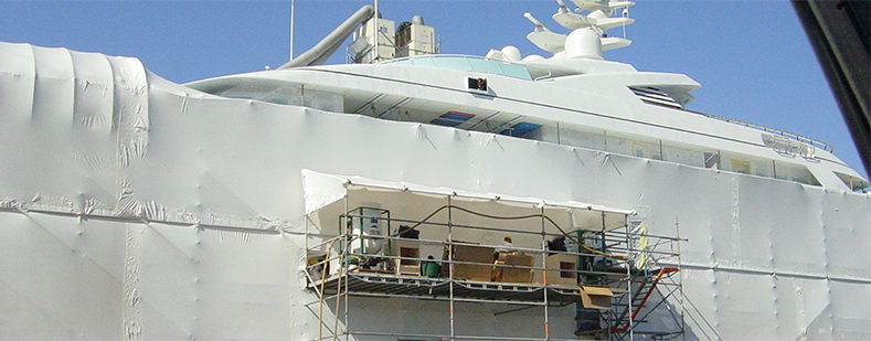 Coatings Removal on Superyacht Ship Hull